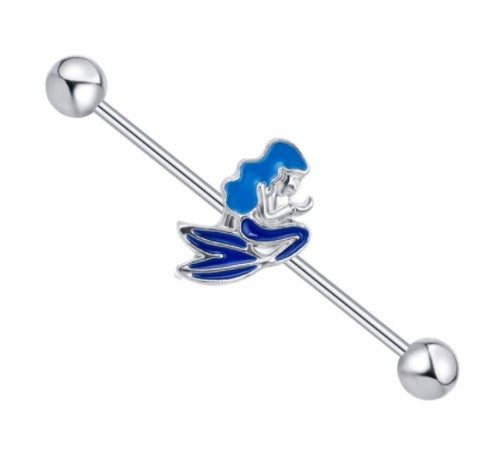 14G Stainless Steel Mermaid Industrial – PiercedRepublic
